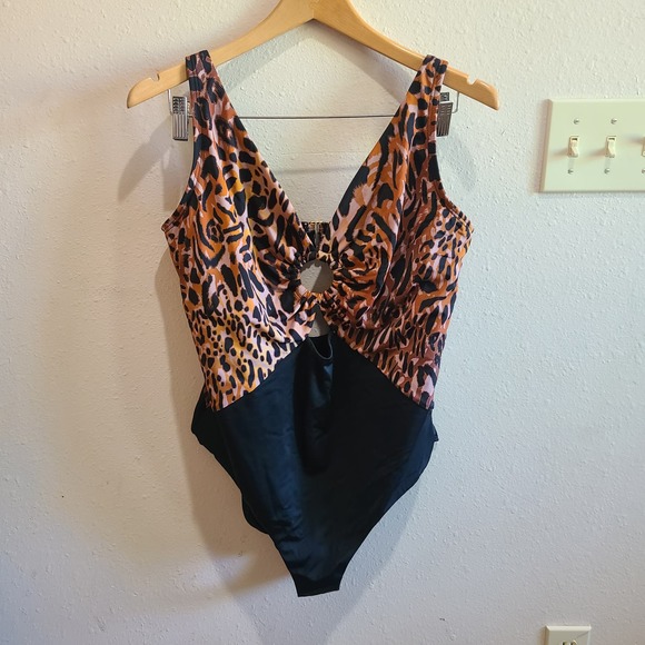 Swimsuits For All | Swim | 8 Swimsuits For All Leopard Black Swimsuit ...